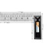 Engineers Tri Square 90° Right Angle Measuring Tool - GSK CUT